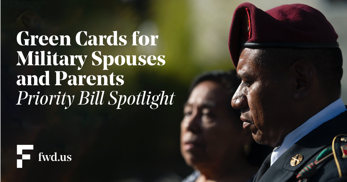 Green Cards for Military Spouses and Parents - Priority Bill Spotlight